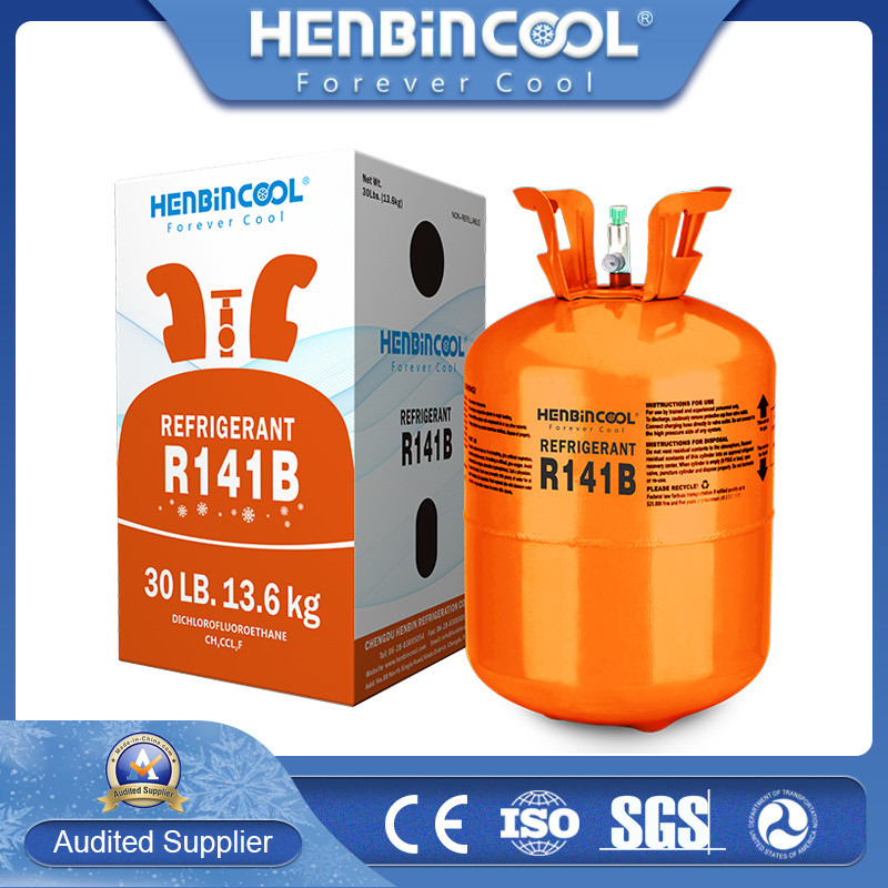 نقاء 99.99% R141b المبرد الفريون R141b الغاز 13.6 كجم
